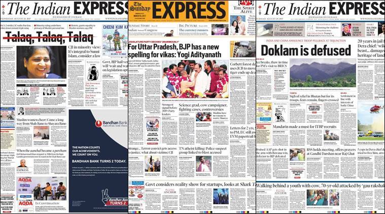 Looking at 2017 through The Indian Express front pages | India News ...