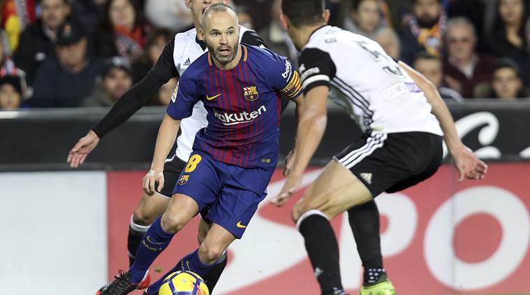 Barcelona’s Andres Iniesta out with calf injury against Villarreal ...