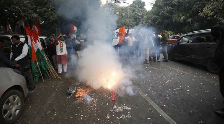 Congress workers celebrate as Rahul Gandhi becomes party president ...