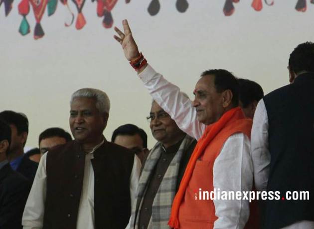 Vijay Rupani sworn in as Gujarat CM; PM Modi, Nitish Kumar, NDA CMs ...
