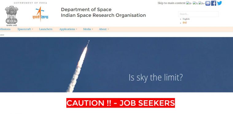 ISRO recruitment 2018: Hiring begins for JRF post, salary and ...