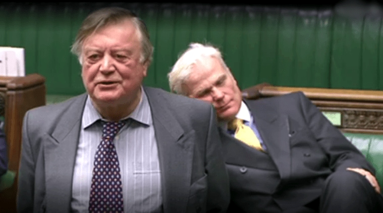 Watch: This video of a UK minister sleeping during a Parliament debate ... Watch: This video of a UK minister sleeping during a Parliament debate ...
