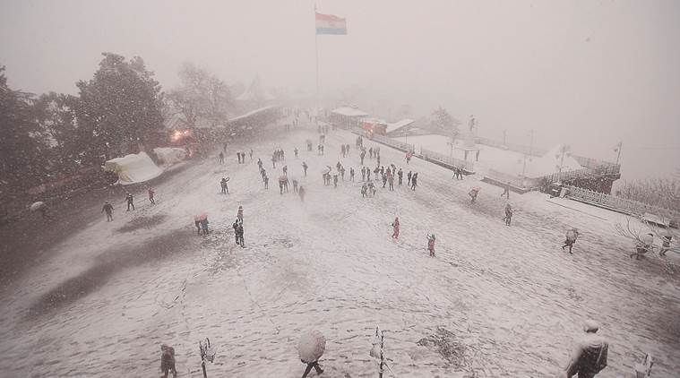 First heavy snowfall this year brings cheer in Shimla | Shimla News ...