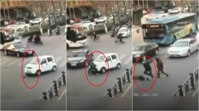 Video Woman Gets Hit By A Car Twice Survives Miraculously Trending