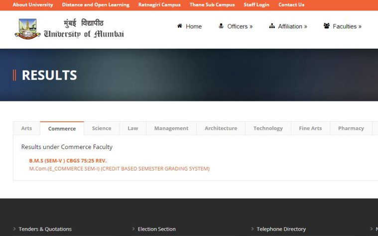Mumbai University BMS sem V result released at mu.ac.in, check pass ...