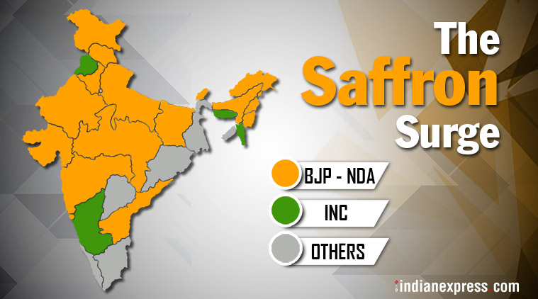 BJP, Congress ruling states in India now: Saffron party stands to ...