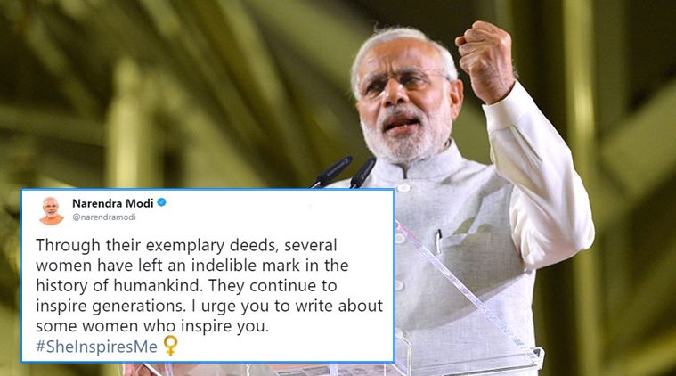 #SheInspiresMe: On Women’s Day, PM Narendra Modi urges people to write ... #SheInspiresMe: On Women’s Day, PM Narendra Modi urges people to write ...