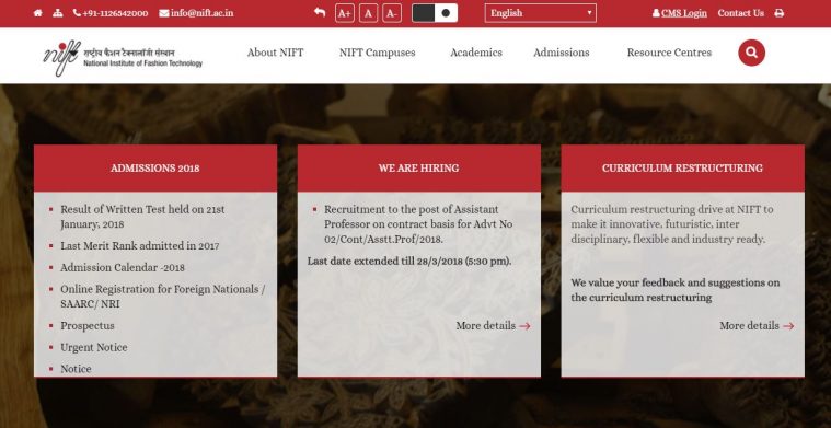 NIFT entrance exam 2018: Result declared at nift.ac.in | Education News ...
