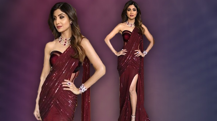 Shilpa Shetty’s love for sari-gowns reaches new heights; stuns in ...