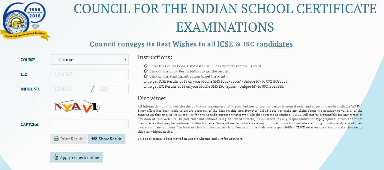 ICSE, ISC Results 2018 Date and Time: Results declared at cisce.org ...