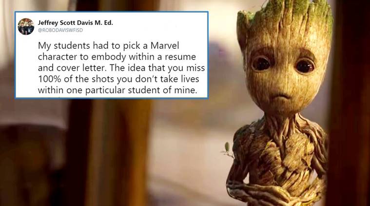 This child chose to be GROOT on his resume; Twitterati want him to get ...