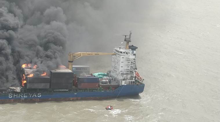 Container ship catches fire in Bay of Bengal, 22 mariners rescued ...