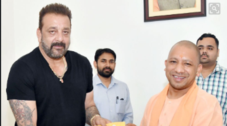 UP CM Yogi Adityanath meets actor Sanjay Dutt as part of ‘Sampark for ...