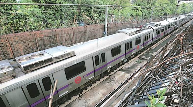 Delhi: Metro service on Violet Line hit as railing falls on coach ...
