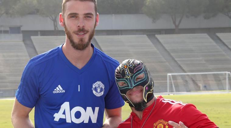 Manchester United stars meet former WWE Champion Rey Mysterio | Sports ...