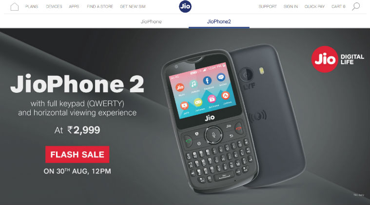 Jio Phone 2 flash sale from 12 PM on Jio.com: Price and specifications ...