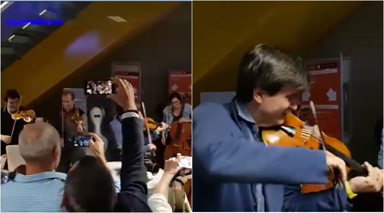 Passengers on delayed flight get live classical music treat at Geneva ...