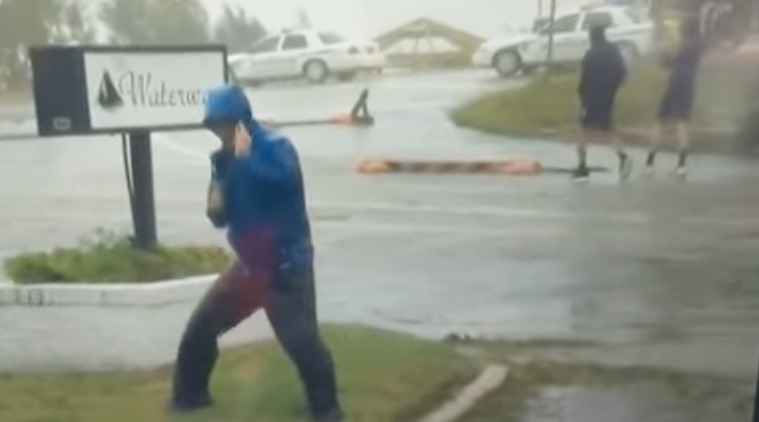 WATCH: TV reporter struggles to maintain footing during Hurricane ...