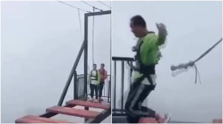 WATCH: Close shave for tourist after safety rope snaps while crossing a ...