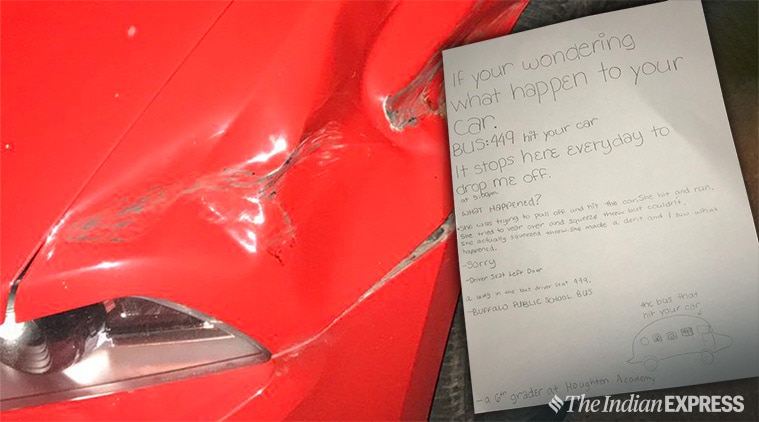 Student’s detailed note describing how a bus damaged a car is winning ...