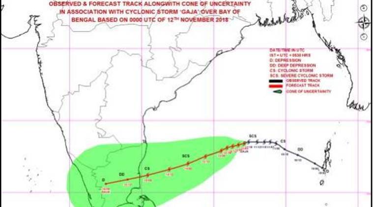 Cyclone Gaja HIGHLIGHTS: Storm to make landfall today, heavy rainfall expected in Tamil Nadu ...