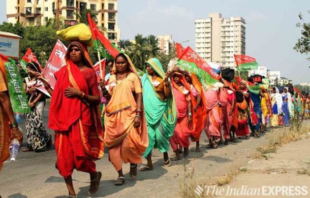 In parched Maharashtra, farmers and tribals hit the streets again ... In parched Maharashtra, farmers and tribals hit the streets again ...