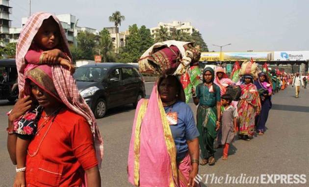 In parched Maharashtra, farmers and tribals hit the streets again ... In parched Maharashtra, farmers and tribals hit the streets again ...