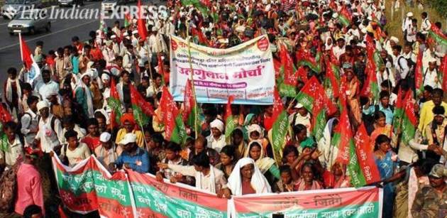 In parched Maharashtra, farmers and tribals hit the streets again ... In parched Maharashtra, farmers and tribals hit the streets again ...