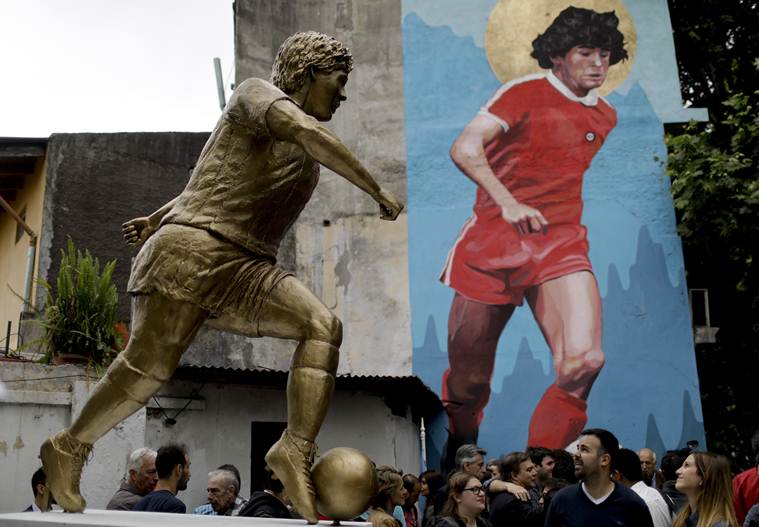Argentina’s capital unveils its first Diego Maradona statue | Football ...
