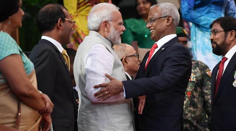 With hug, promises, PM Modi reaches out to Maldives President | India ...