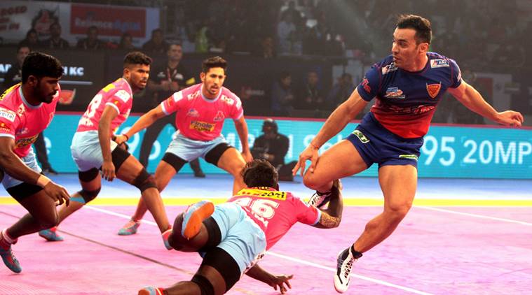 Pro Kabaddi 2018: Dabang Delhi play out 37-37 draw with Jaipur Pink ...