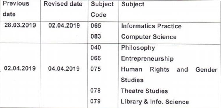 CBSE Class 12 date sheet revised, check details | Education News - The ...