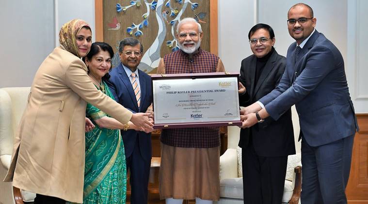PM Narendra Modi receives first-ever Philip Kotler award | India News ...