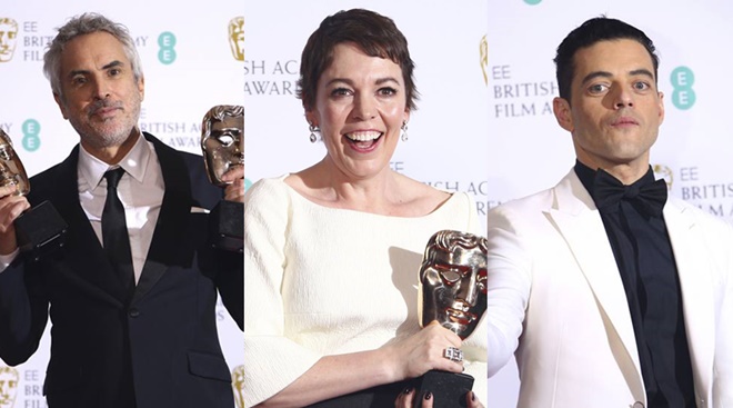 Baftas 2019: Olivia Coleman, Rami Malek and Alfonso Cuaron win big ...