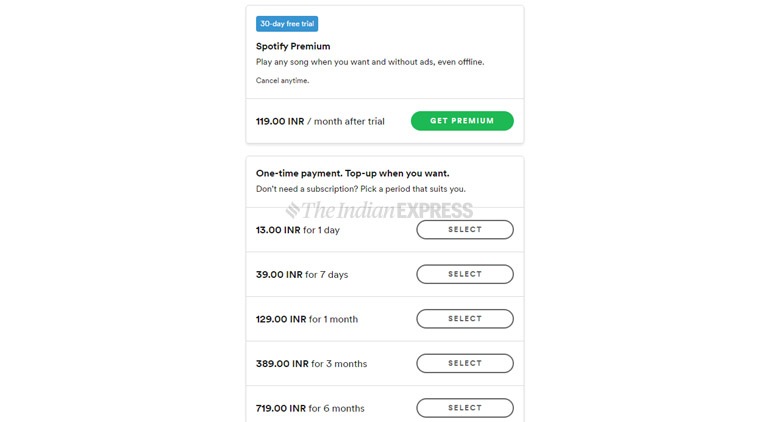 Spotify launches in India: Full list of prices for Premium, payment ...