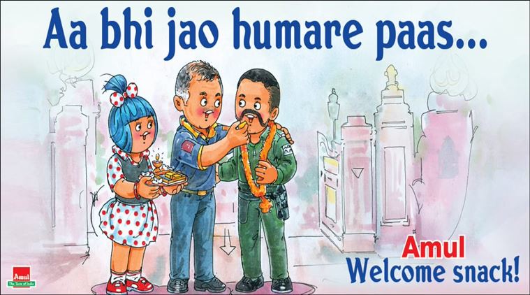 As IAF pilot Abhinandan Varthaman returns to India, Amul captures mood ...