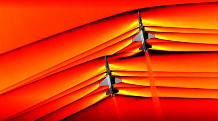 NASA captures first images of supersonic shockwaves colliding in flight ...