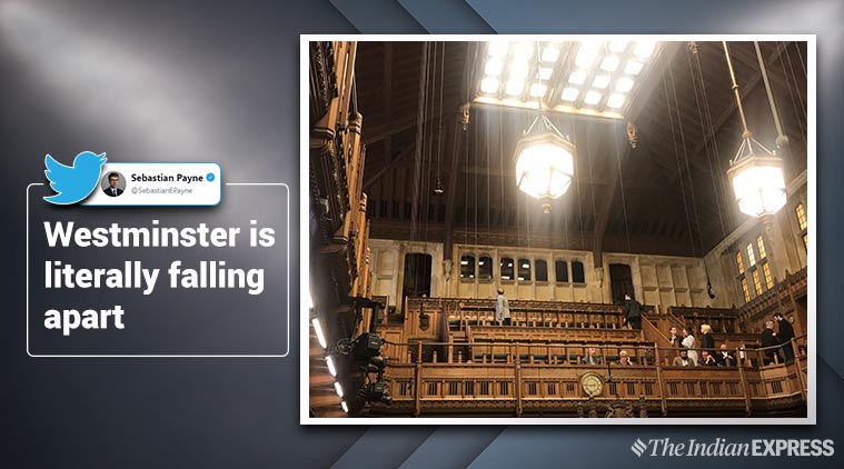 Watch: Water pours through ceiling of House of Commons, Speaker forced ...