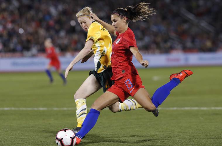 Alex Morgan scores 100th international goal as US beat Australia ...