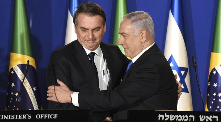 Benjamin Netanyahu embraces Brazil’s far-right President Jair Bolsonaro ...