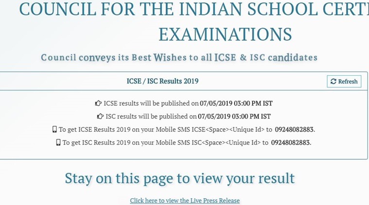 ICSE Class 10th Result 2019: Indian Certificate for Secondary Education ...