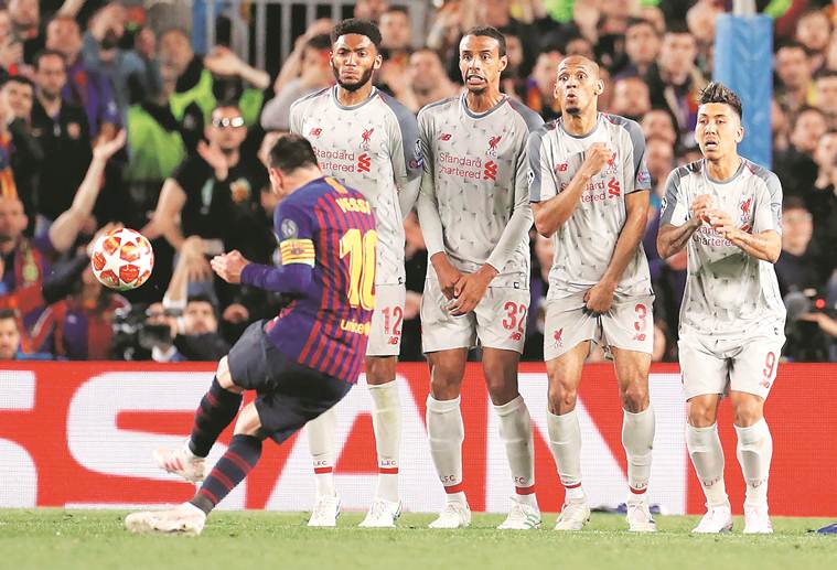Anatomy of Lionel Messi’s 35-yard free-kick against Liverpool ...