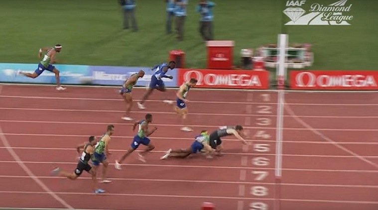 Watch: World Champion trips in 110m hurdles, results in competitor ...