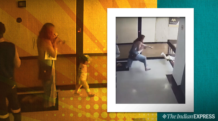 Viral video: Woman saves kid after he falls through fourth-floor ...