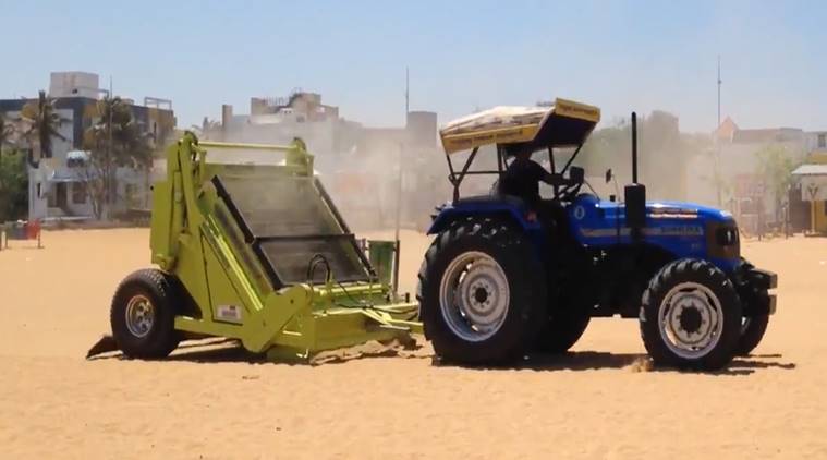 Chennai beaches become cleaner with Beach Cleaning Machines