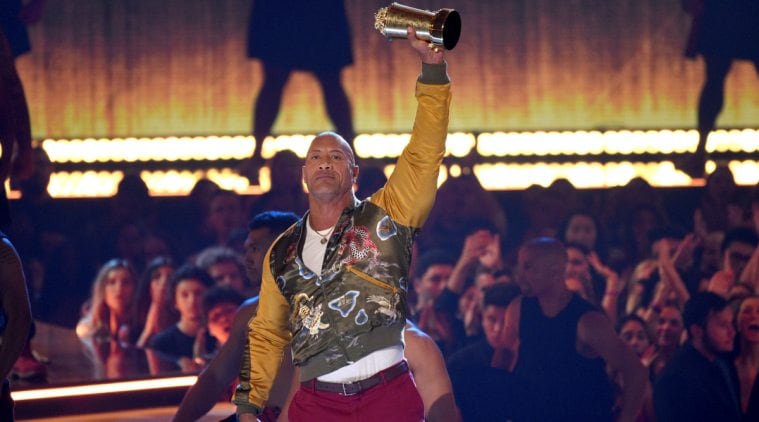 The Rock and other stars promote positivity at MTV awards | Hollywood ...