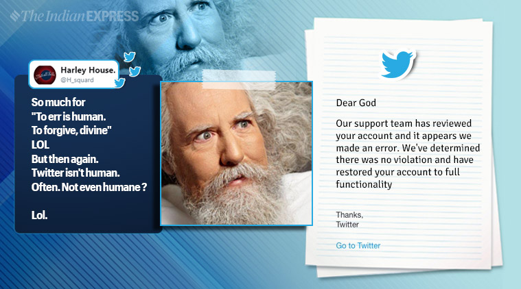 Twitter restores ‘God’ account. The handle’s first tweet after ...