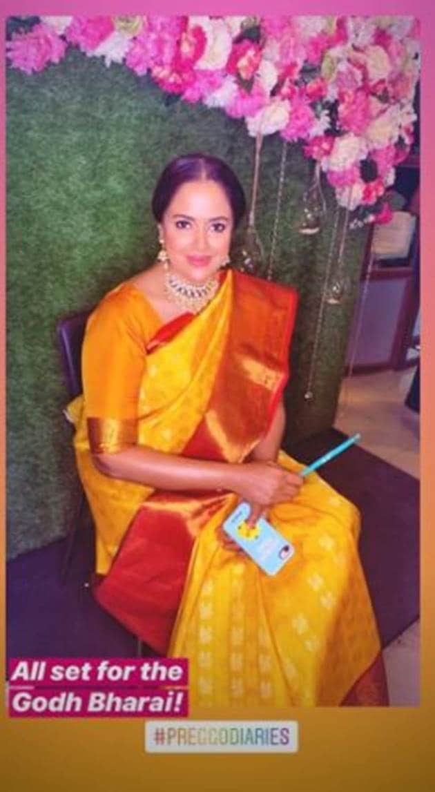 Sameera Reddy shares Godh Bharai ceremony photos | Entertainment ...
