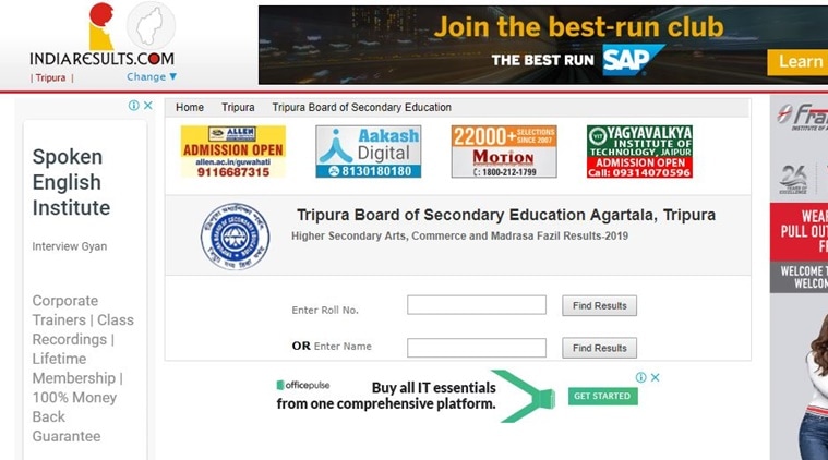 Tripura TBSE 12th Arts, Commerce results 2019 declared: Websites to ...