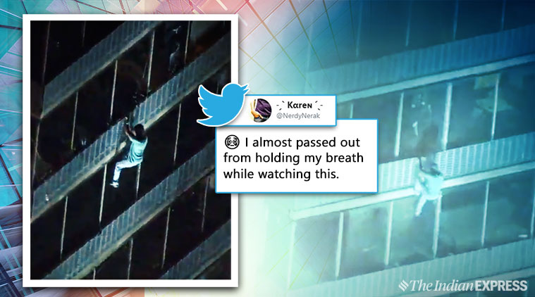 Viral video: Man climbs down 19-storey building with no safety gear ...